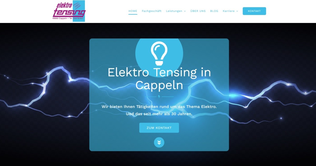 Elektro Tensing | Webdesign Lünsmann